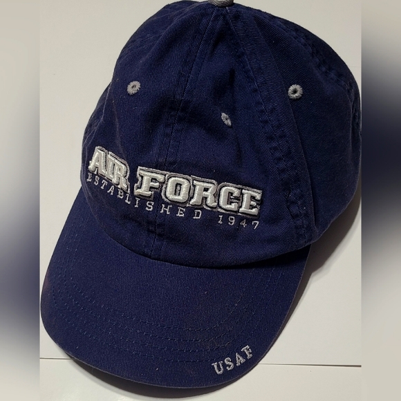 ML CAPS | Accessories | Usaf Air Force Ball Cap Navy White Gray | Poshmark